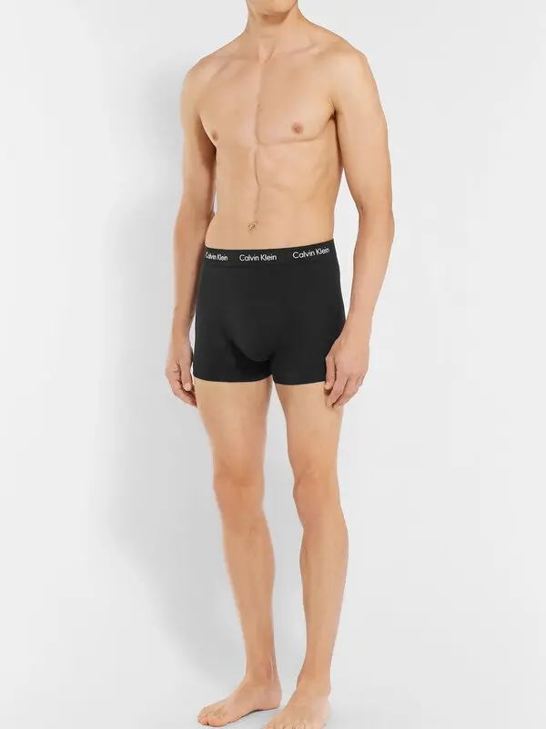 Calvin Klein Three-pack Stretch-cotton Boxer Briefs