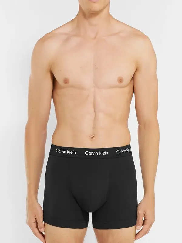 Calvin Klein Three-pack Stretch-cotton Boxer Briefs