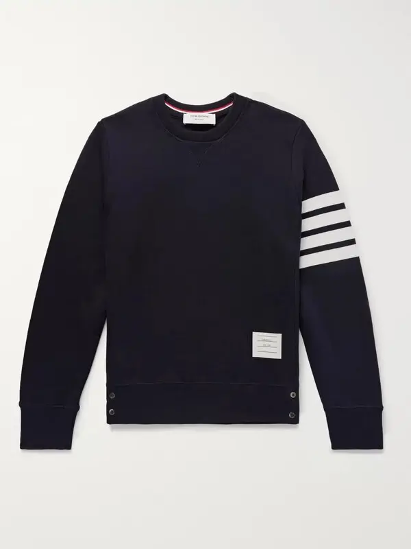 Thom Browne Slim-fit Striped Cotton-jersey Sweatshirt