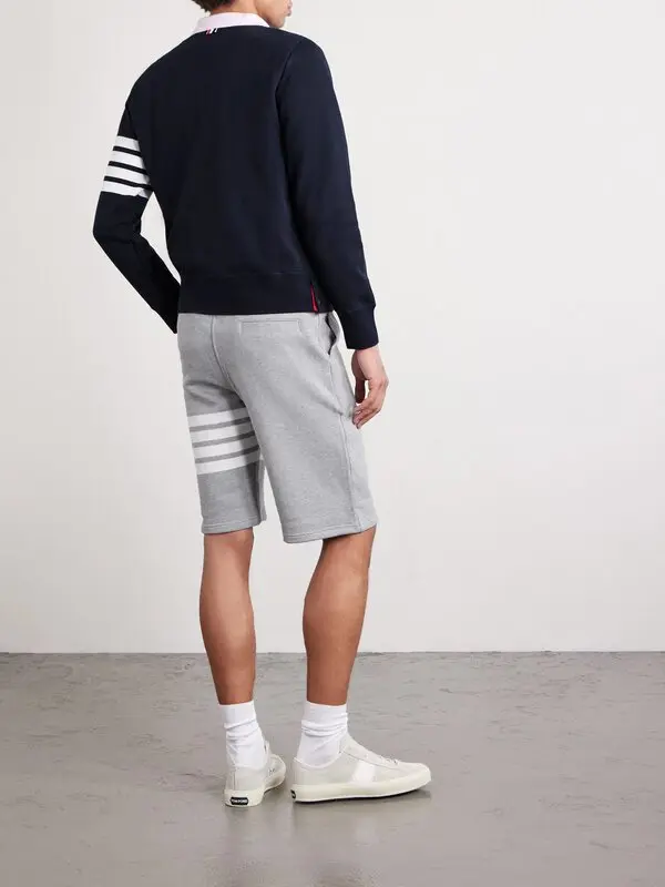 Thom Browne Slim-fit Striped Cotton-jersey Sweatshirt
