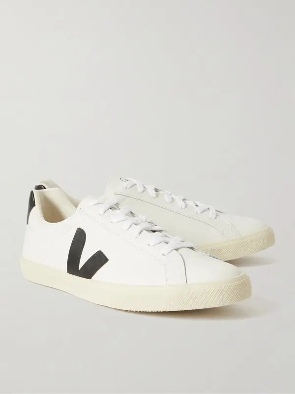VEJA Esplar Rubber-trimmed Leather Sneakers