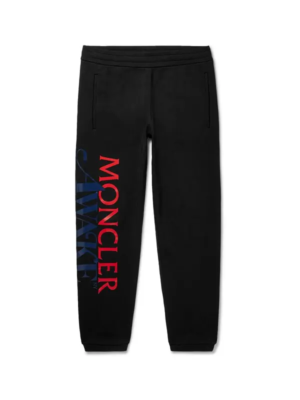 パンツ MONCLER x AWAKE Front Logo Sweat Pant Moncler Awake Ny 1952 Tapered Logo-Print Cotton-Jersey Sweatpants