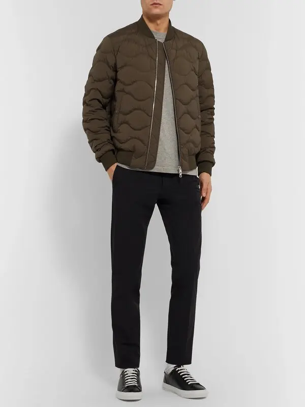 Moncler Monaco Leather Sneakers - Black