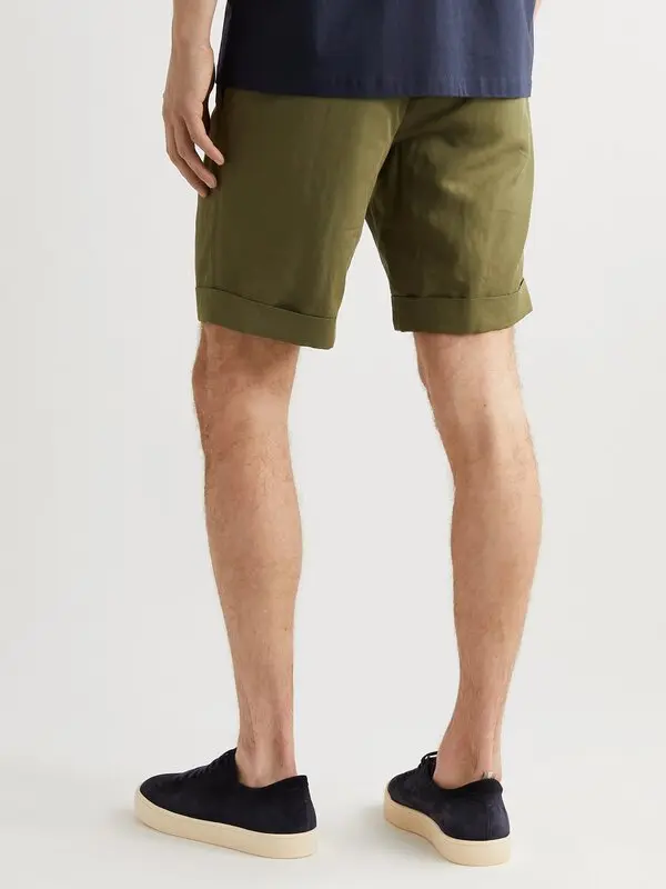 SLOWEAR Slim-fit Linen And Cotton-blend Shorts