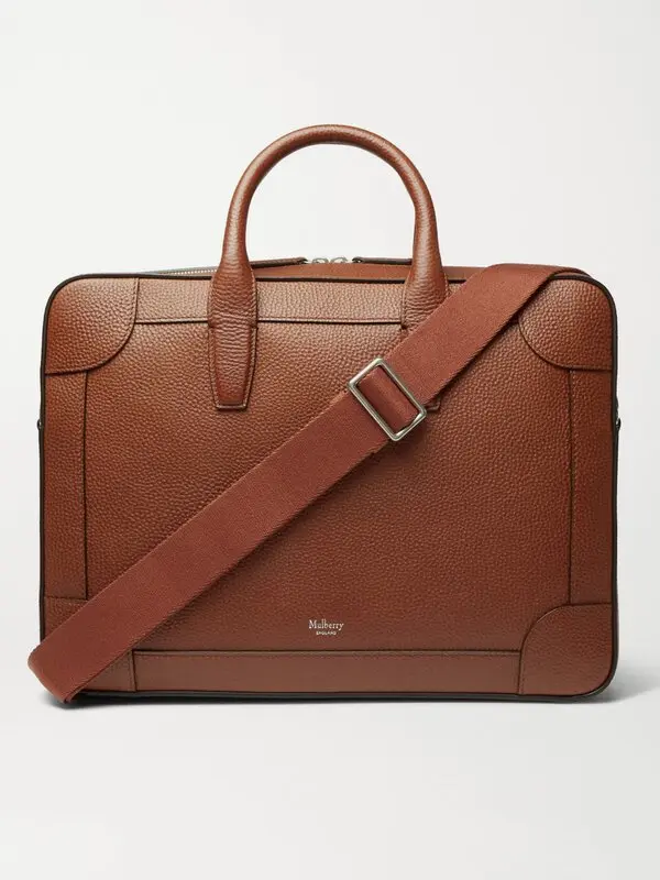 Mulberry Belgrave Full-grain Leather Briefcase - Brown