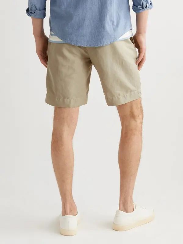 SLOWEAR Slim-fit Linen And Cotton-blend Shorts