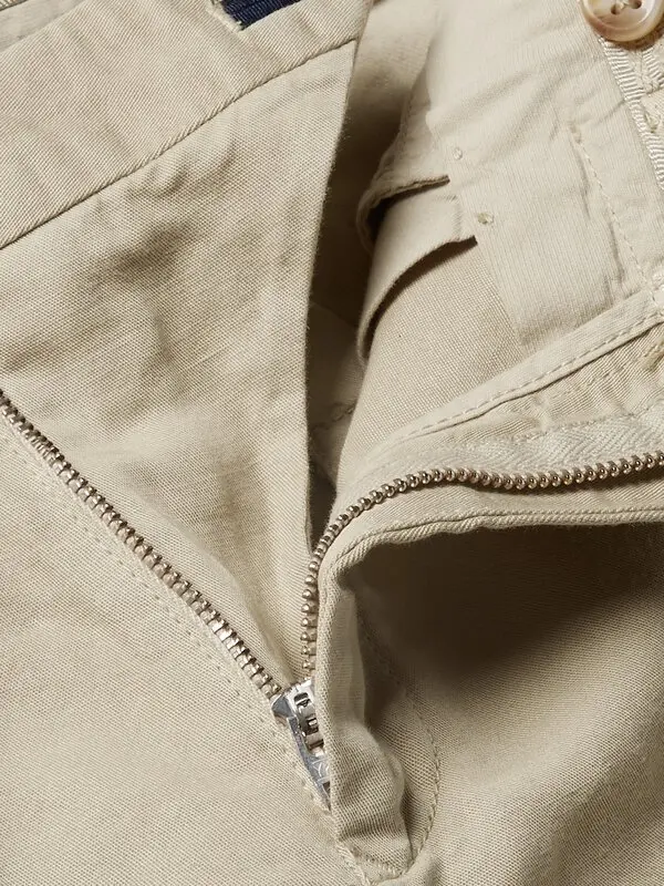 SLOWEAR Slim-fit Linen And Cotton-blend Shorts