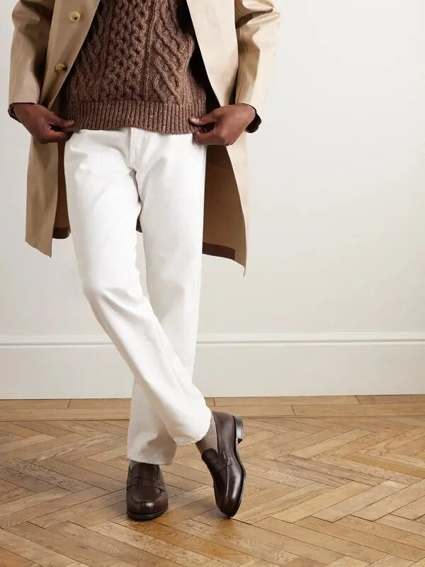 J.M. WESTON 180 Moccasin Leather Loafers - Brown