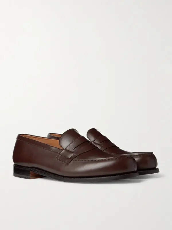 J.M. WESTON 180 Moccasin Leather Loafers - Brown