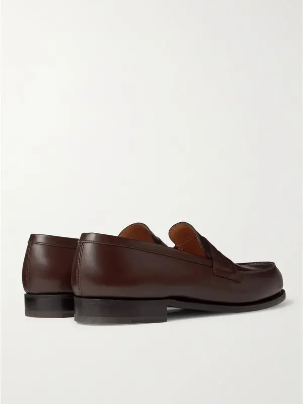 J.M. WESTON 180 Moccasin Leather Loafers - Brown