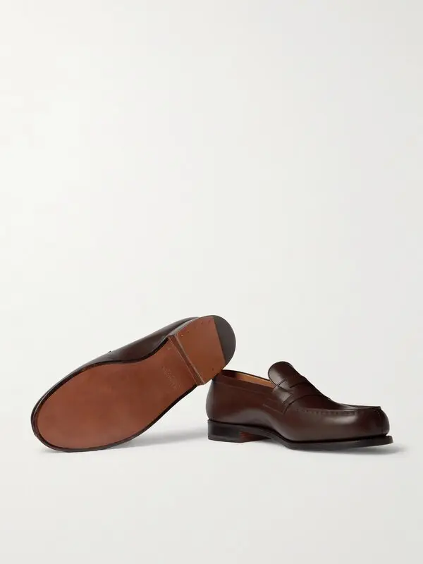 J.M. WESTON 180 Moccasin Leather Loafers - Brown