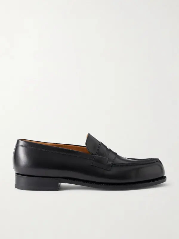 J.M. WESTON 180 Leather Loafers - Black