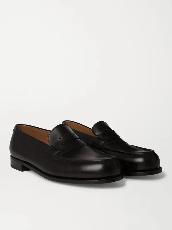 J.M. WESTON 180 Leather Loafers - Black