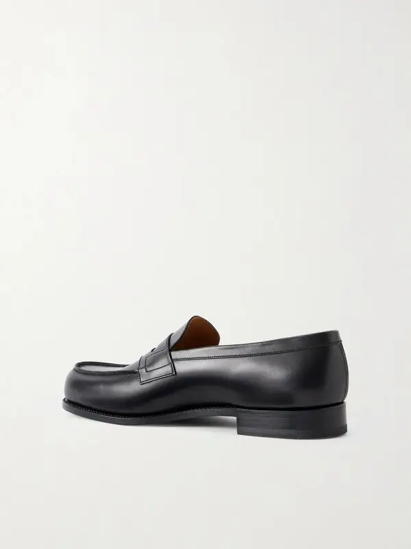 J.M. WESTON 180 Leather Loafers - Black