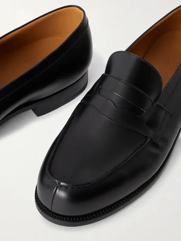 J.M. WESTON 180 Leather Loafers - Black