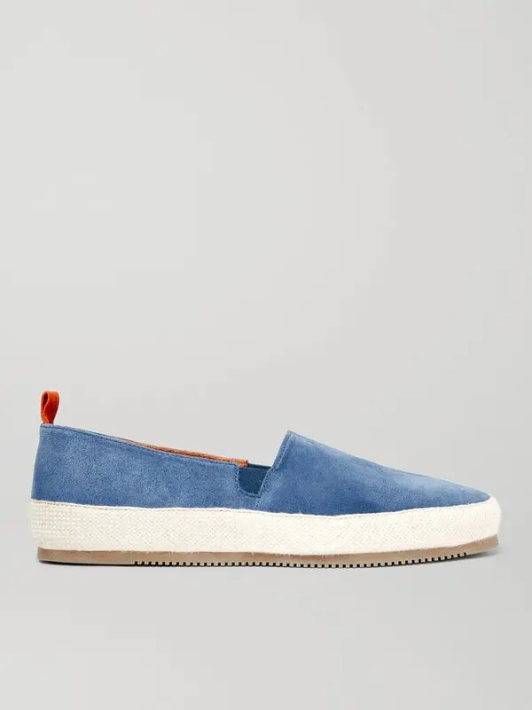 Mulo Suede Espadrilles - Blue