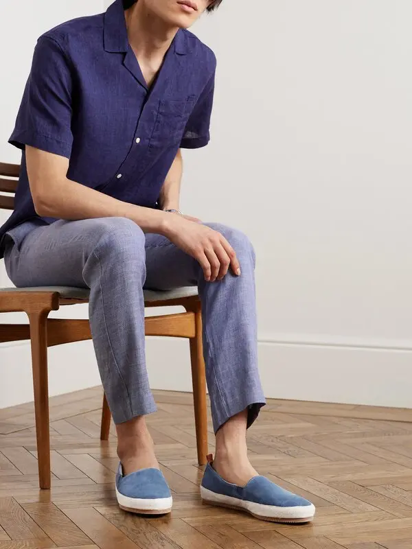Mulo Suede Espadrilles - Blue