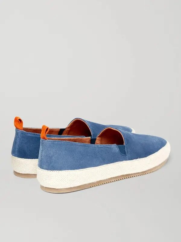 Mulo Suede Espadrilles - Blue