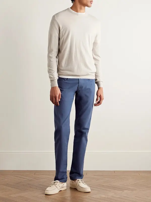 Loro Piana Slim-fit Baby Cashmere Sweater - Neutrals