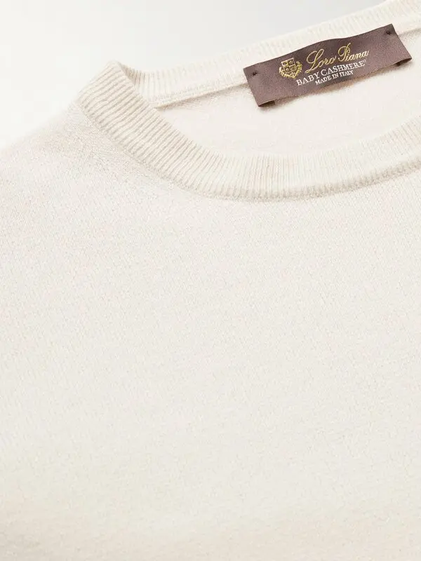 Loro Piana Slim-fit Baby Cashmere Sweater - Neutrals