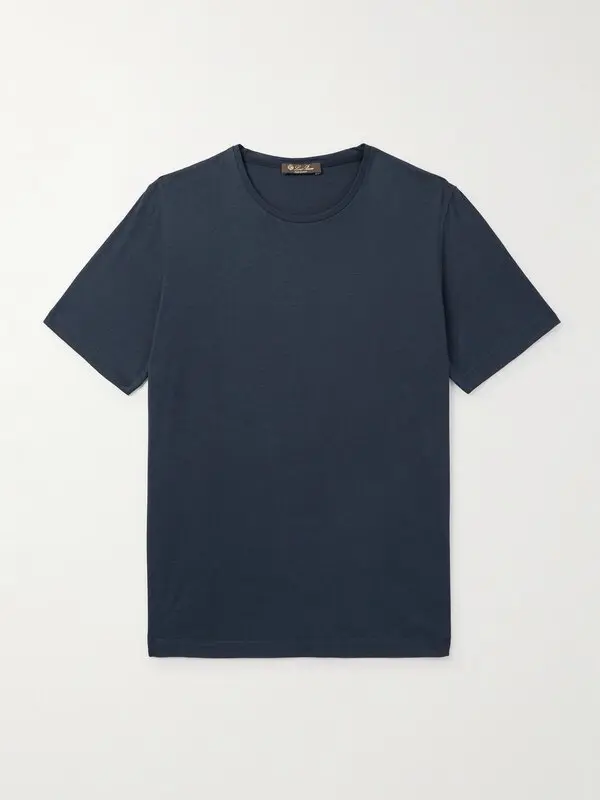 Loro Piana Silk Cotton T-shirt - Blue