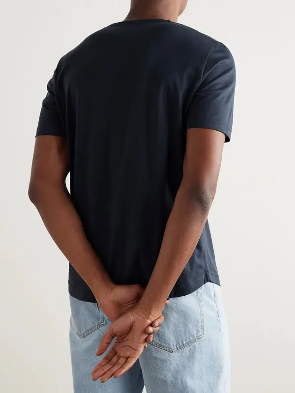 Loro Piana Silk Cotton T-shirt - Blue