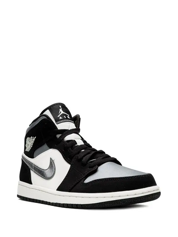 JORDAN Air 1 Mid Se Satin Sneakers - Black
