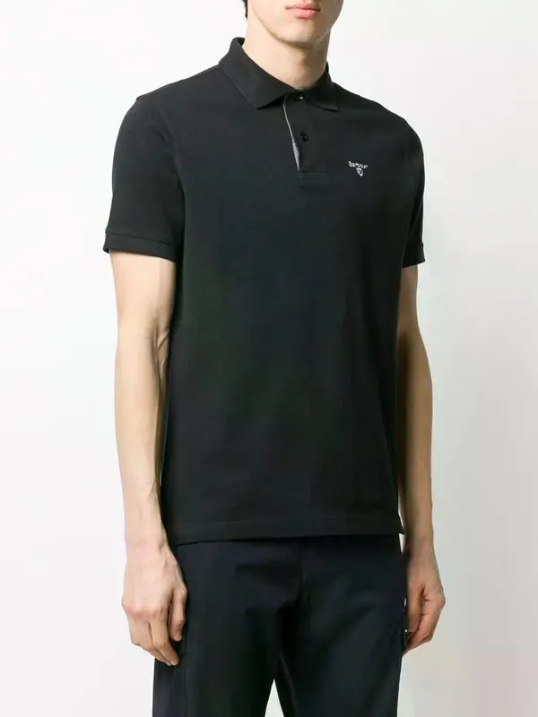 Barbour Logo Embroidered Polo Shirt - Black