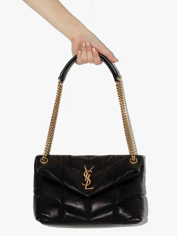 Saint Laurent Puffer Small In Lambskin - Black