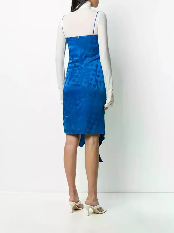 Off-White Jacquard-woven Slip Dress