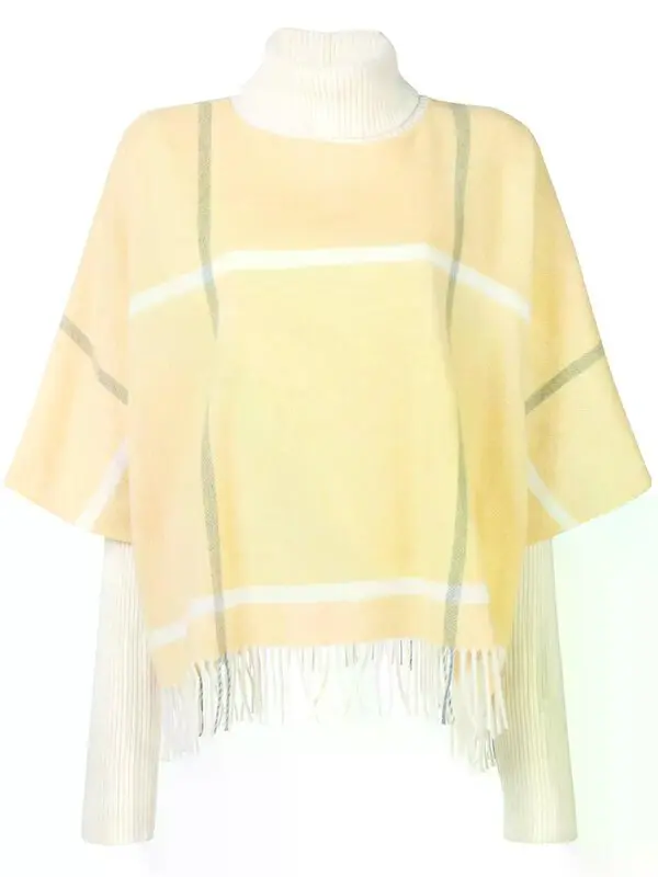 ROKSANDA Check Fringed Jumper - Yellow