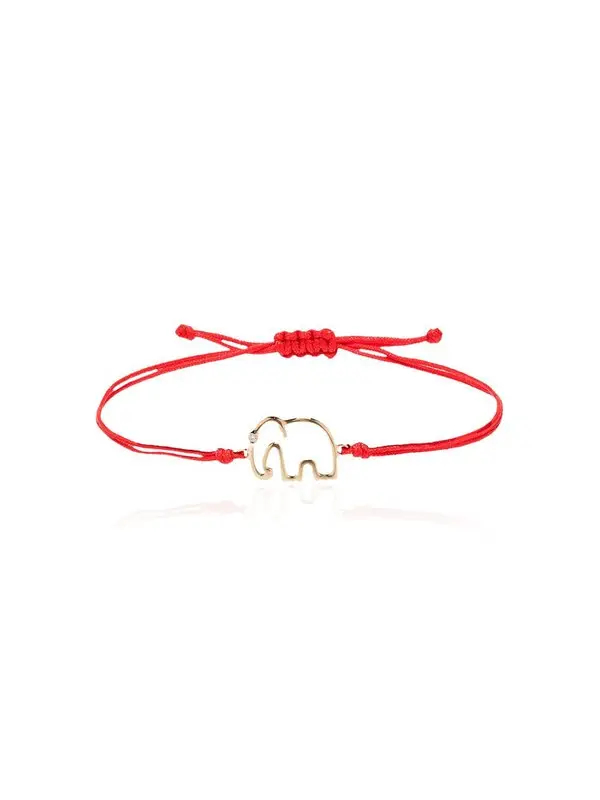 Yvonne Léon Elephant Tie Bracelet - Red