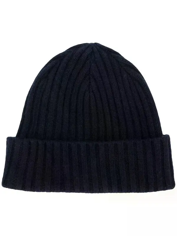 N.peal Chunky Ribbed Beanie - Blue