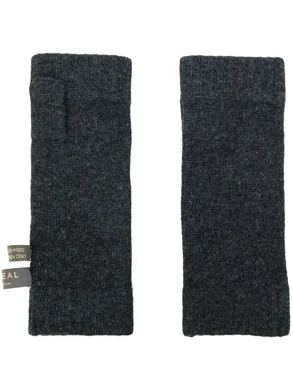N.peal Cashmere Fingerless Gloves - Grey