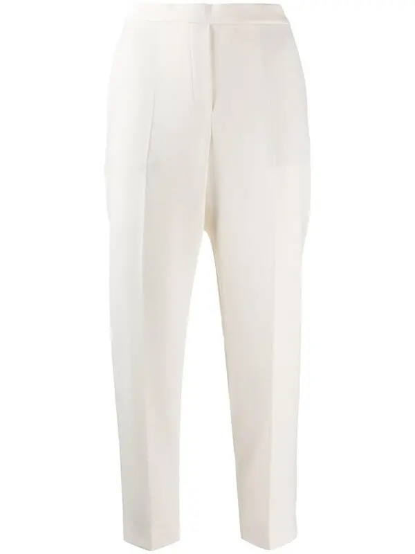 Theory Straight-leg Cropped Trousers - Neutrals