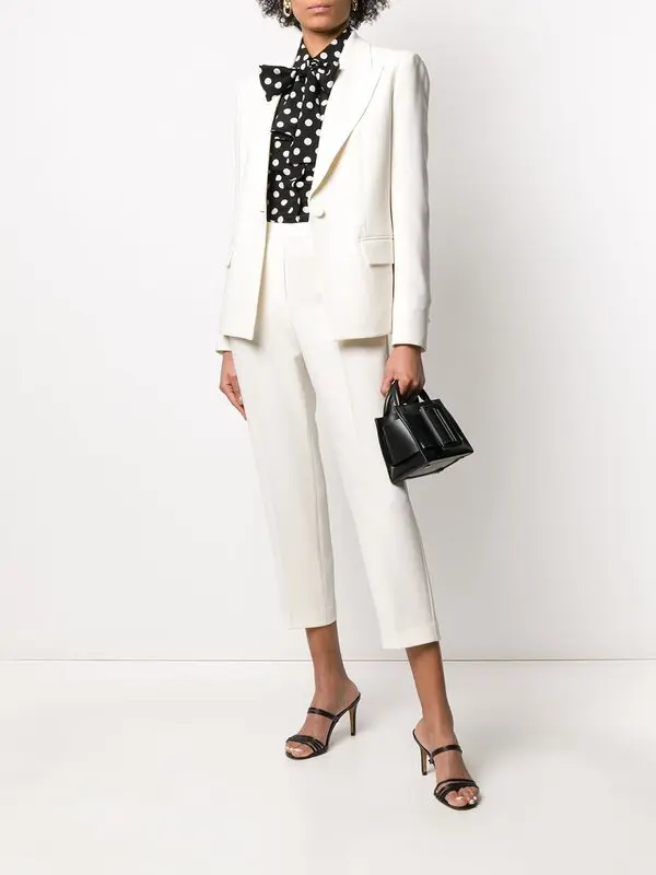 Theory Straight-leg Cropped Trousers - Neutrals