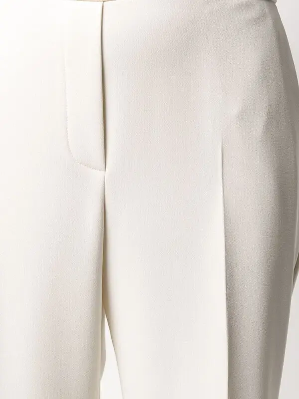 Theory Straight-leg Cropped Trousers - Neutrals