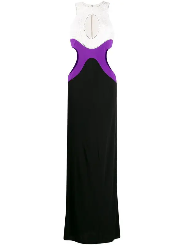 Emilio Pucci Colour Block Evening Gown - Black
