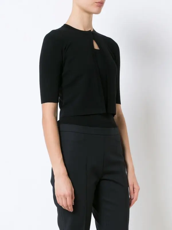 Akris Cropped Cardigan - Black