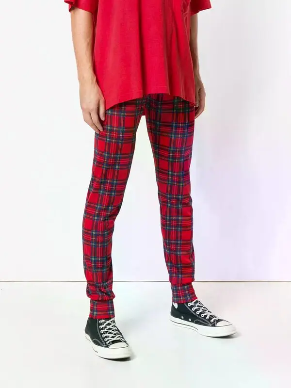 Comme Des Garçons Check Fitted Trousers