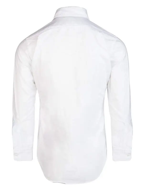 Thom Browne Grosgrain-placket Oxford Shirt - White
