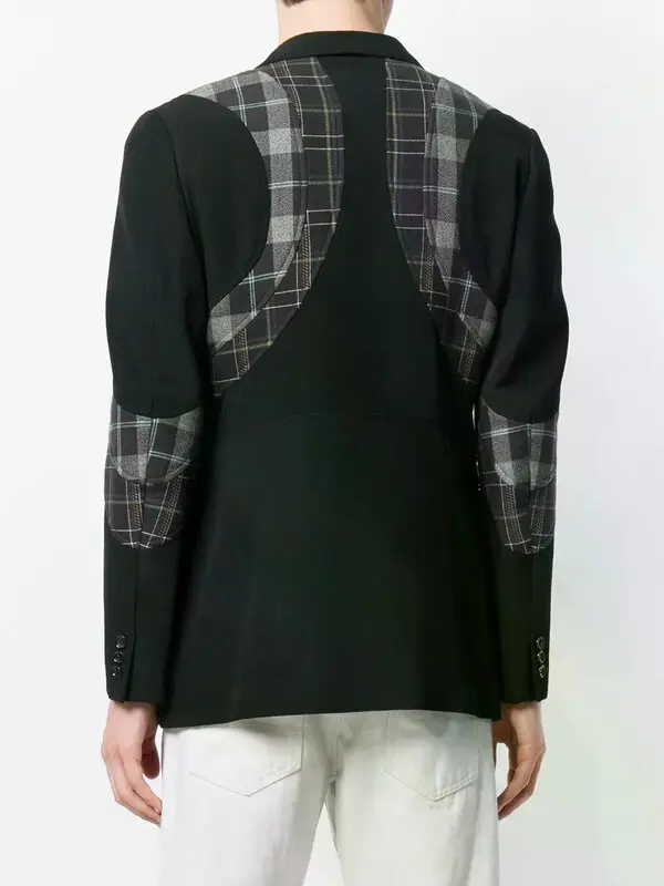 Comme Des Garçons Plaid Appliqué Blazer
