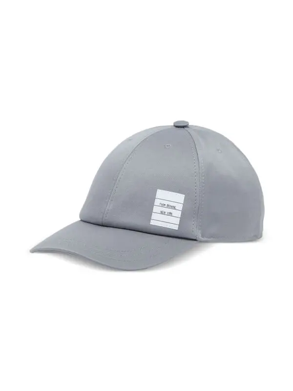 Thom Browne Logo Appliqué Baseball Cap - Grey