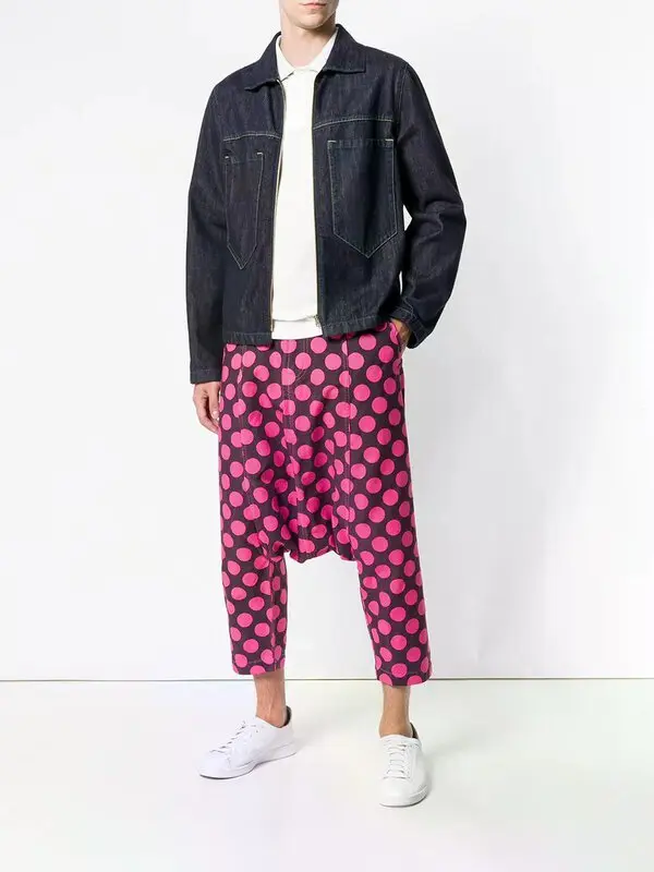 Comme Des Garçons Drop-crotch Polka Dot Trousers