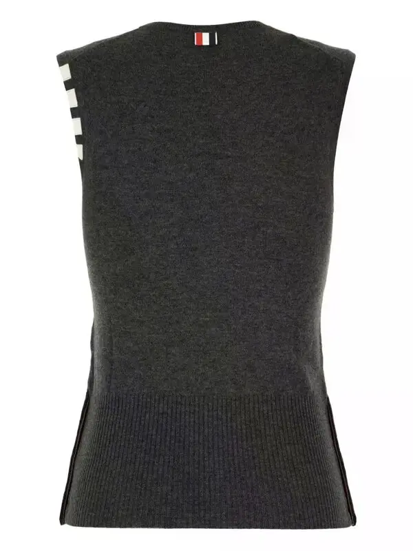 Thom Browne Sleeveless Cashmere Top - Grey