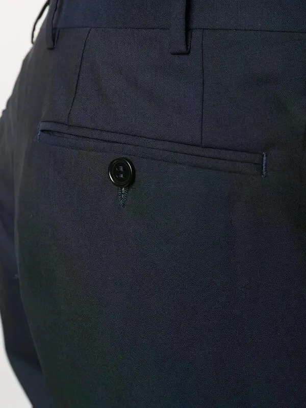 Canali Slim Tailored Trousers - Blue
