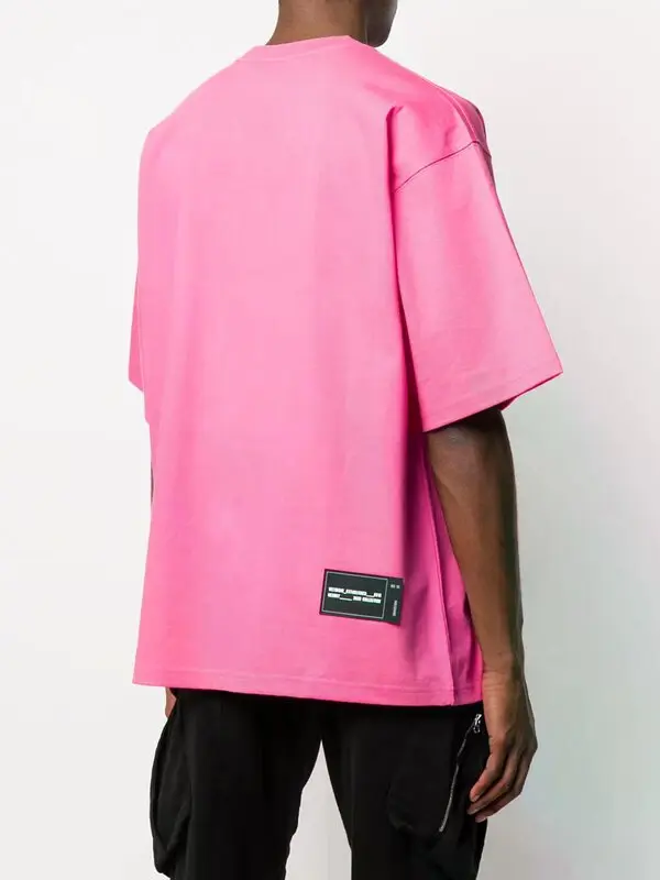 We11Done Oversized Logo-print T-shirt - Pink