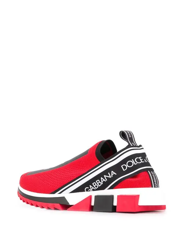 Dolce Gabbana Black White Sorrento Sneakers Red 40% Off