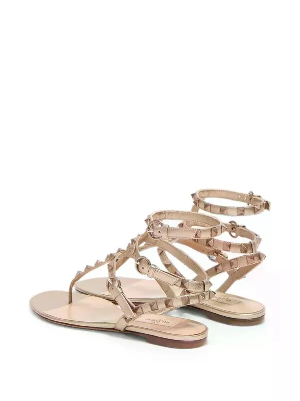 Valentino Garavani Rockstud Embellished Sandals - Neutrals