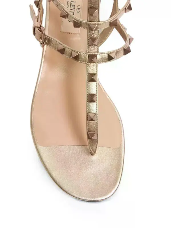 Valentino Garavani Rockstud Embellished Sandals - Neutrals